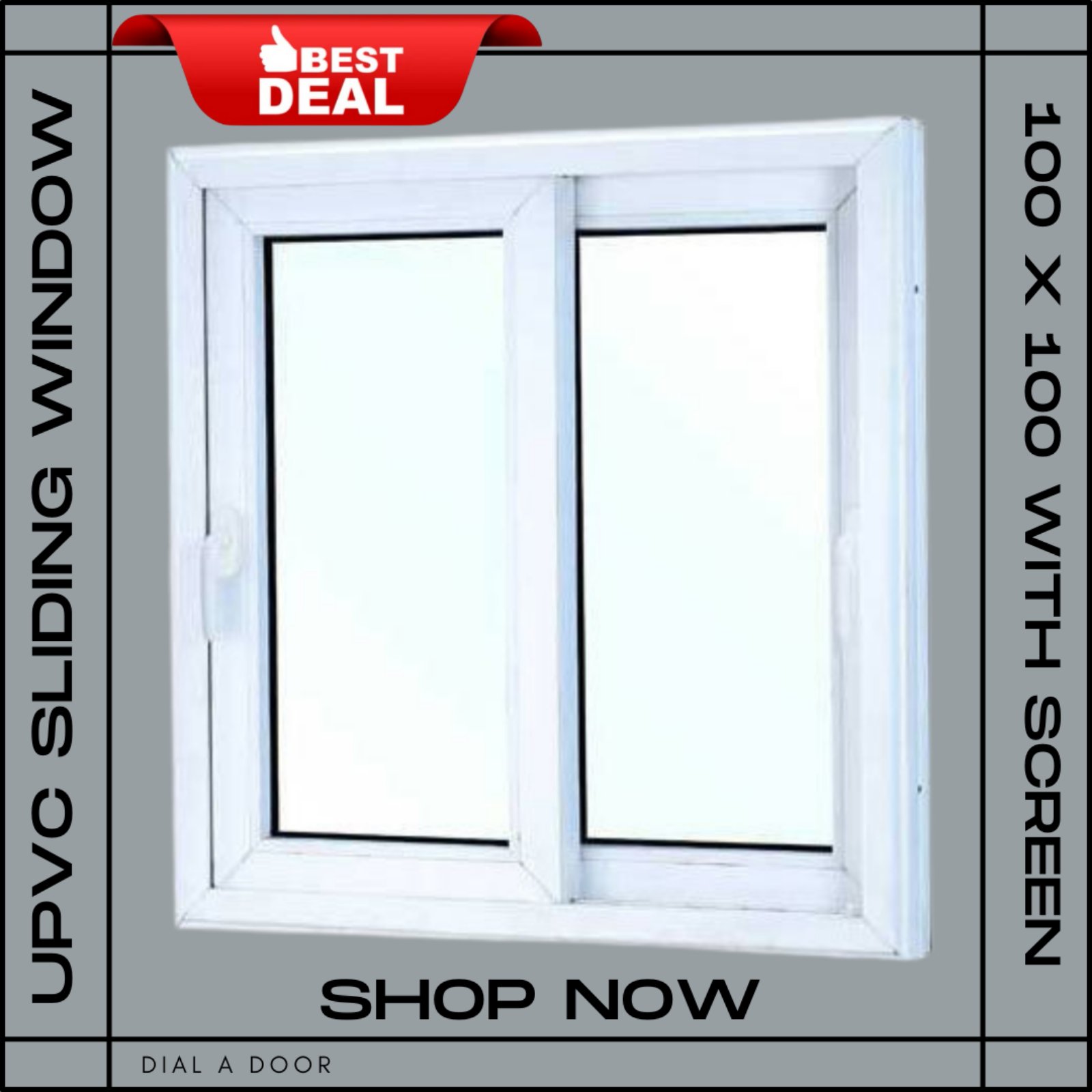 uPVC Sliding Window with Screen 100 x 100 | Lazada PH