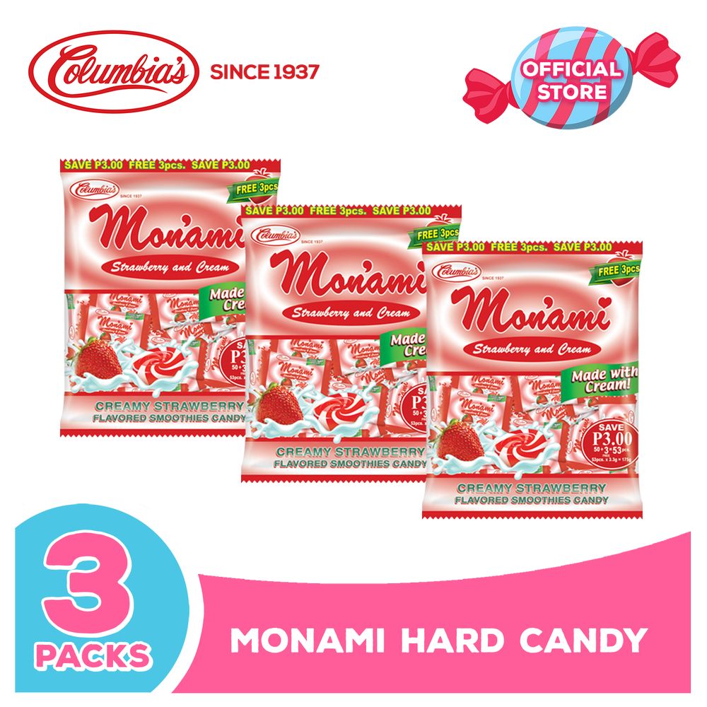 Columbia Candies: Monami Strawberry Cream Bundle of 3 | Lazada PH