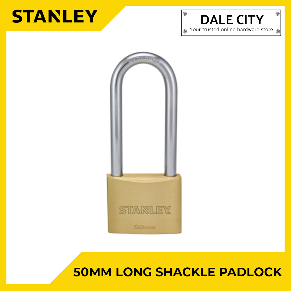 STANLEY Solid Brass Long Shackle Padlock - 25mm/30mm/40mm/50mm/60mm | Lazada PH
