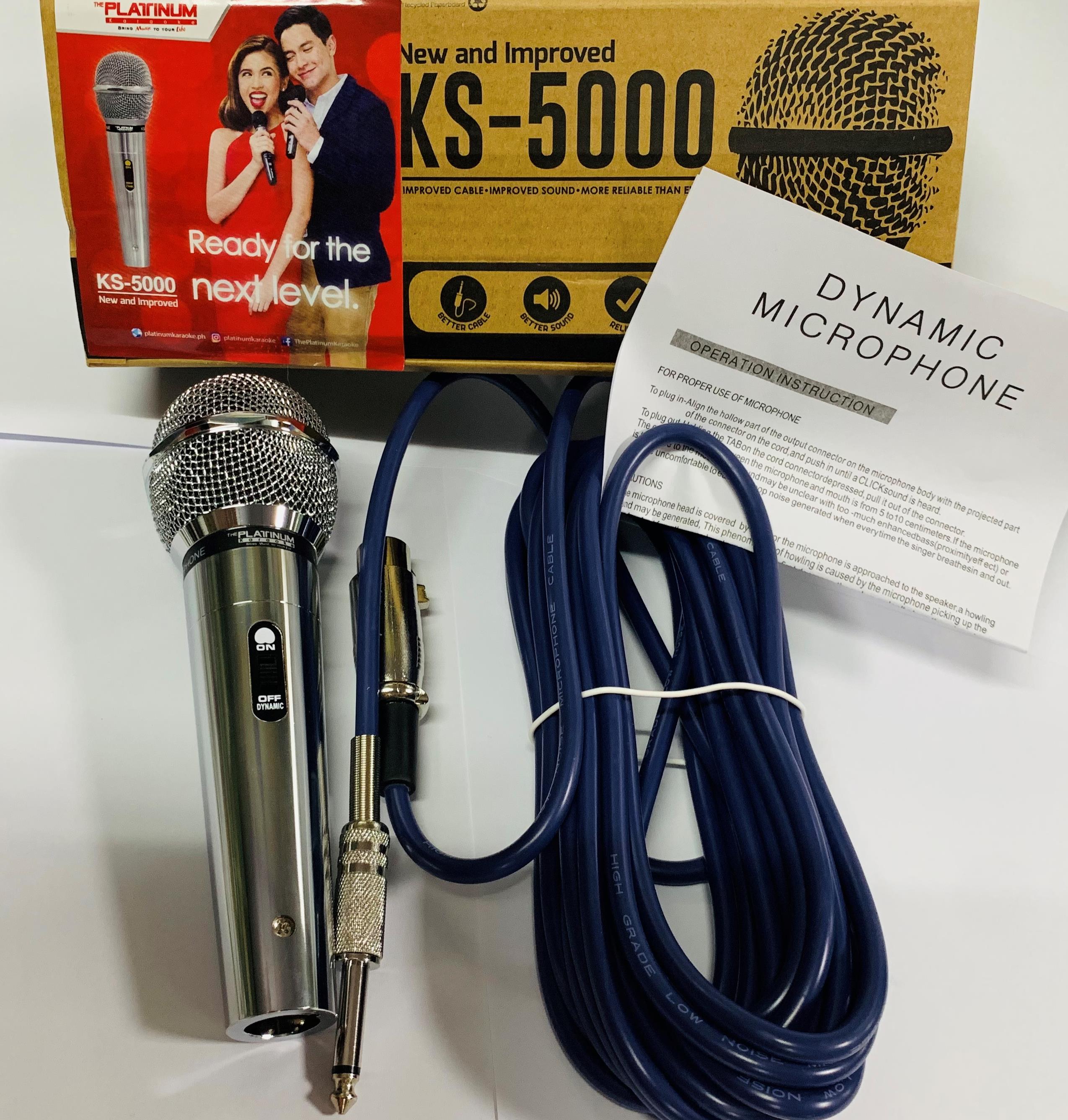 100% Original Jcam Platinum Karaoke KS-5000 High-End Dynamic Wired Mic | Lazada PH
