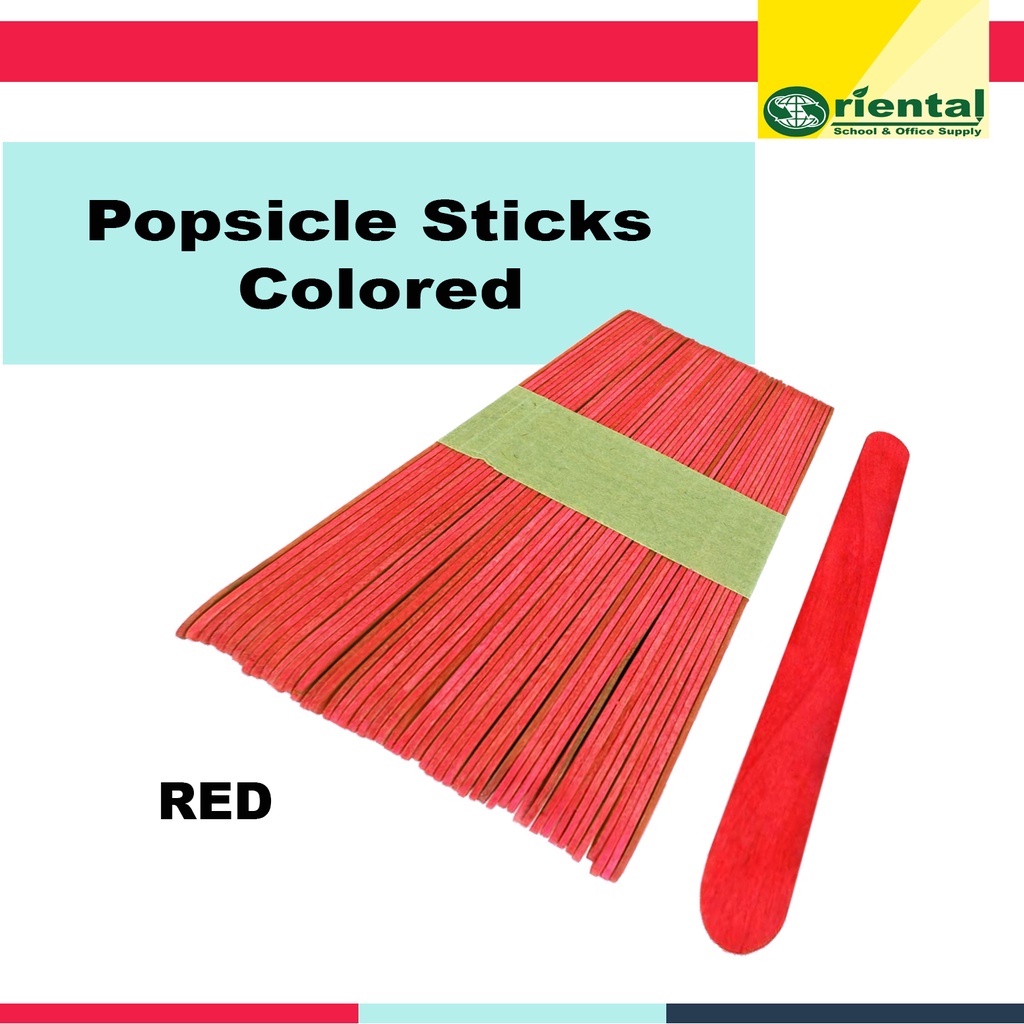 Jolly Popsicle Sticks Colored - Natural Color - Assorted Color Sold per ...
