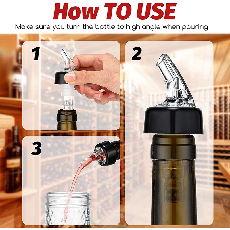 8 Pieces Automatic Measured Bottle Pourer, Spout Bottle Pourer with ...