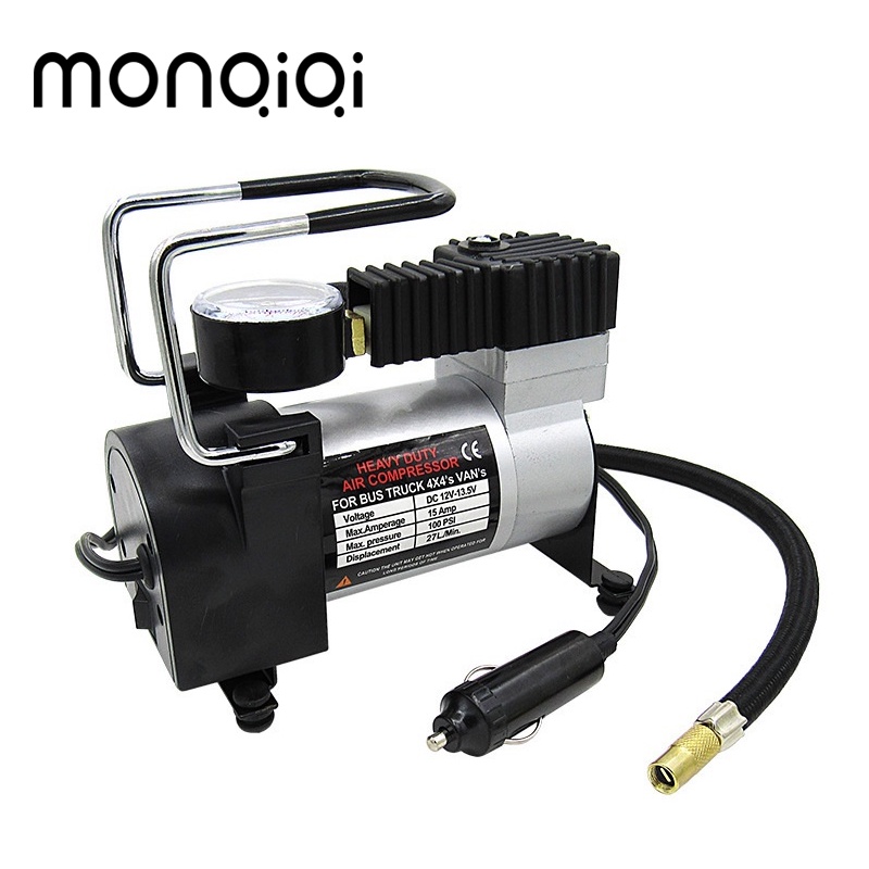 Portable car electric tire multi-function pump 12V car pump inflatable ...