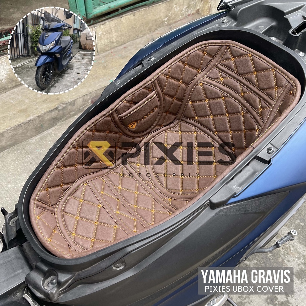 YAMAHA MIO GRAVIS 125 PIXIES UBOX SEAT COMPARTMENT COVER half helmet helmet for motor | Lazada PH