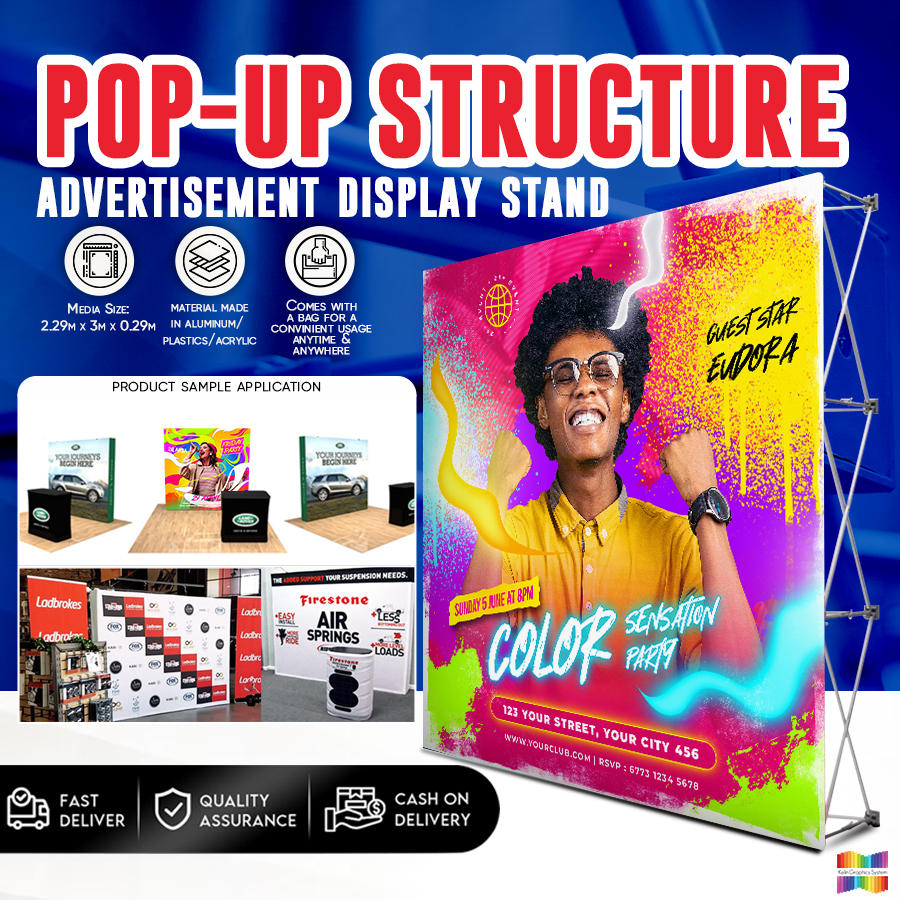 KGS Pop-up Structure, Portable Backdrop Stand, Backdrop Banner Frame ...