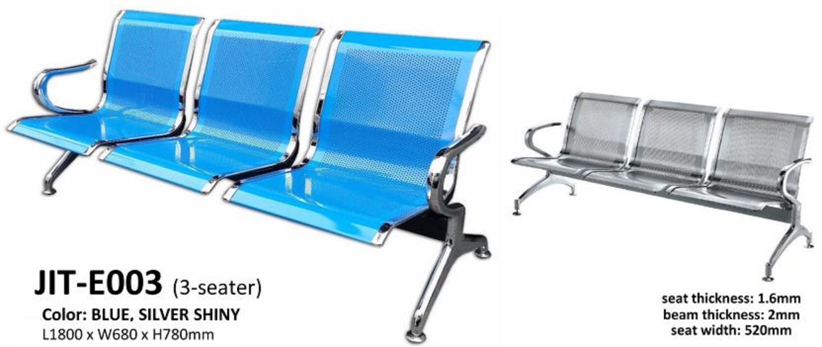 FLRCC Gang Chair ( JIT-E003 ) | Lazada PH