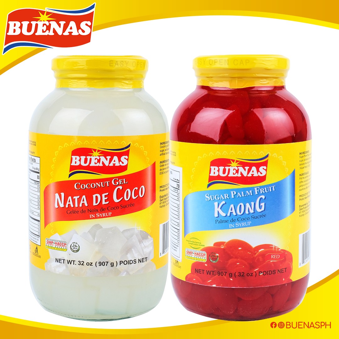 Buenas Nata De Coco (White) and Kaong (Red) 32oz Set | Lazada PH