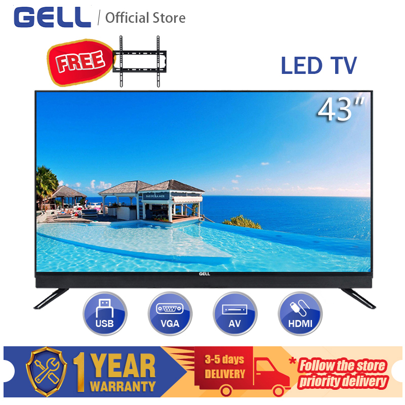 GELL led tv 43 inch tv flat on sale screen home appliance led tv free ...
