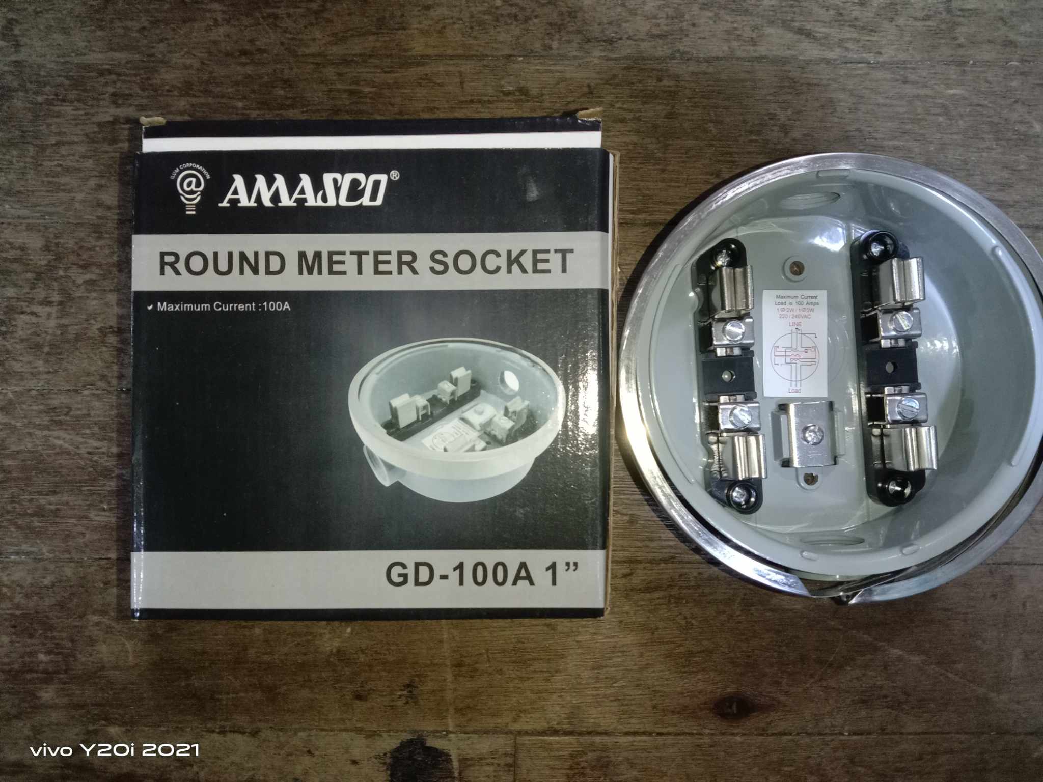 GD-100A 1inch Amasco Round Meter Socket | Lazada PH