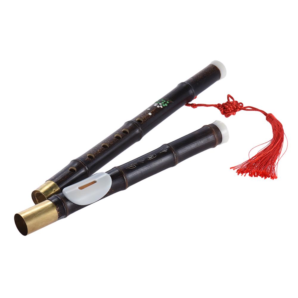 Detchable Natural Black Bamboo Bawu Ba Wu Transverse Flute Pipe Musical ...