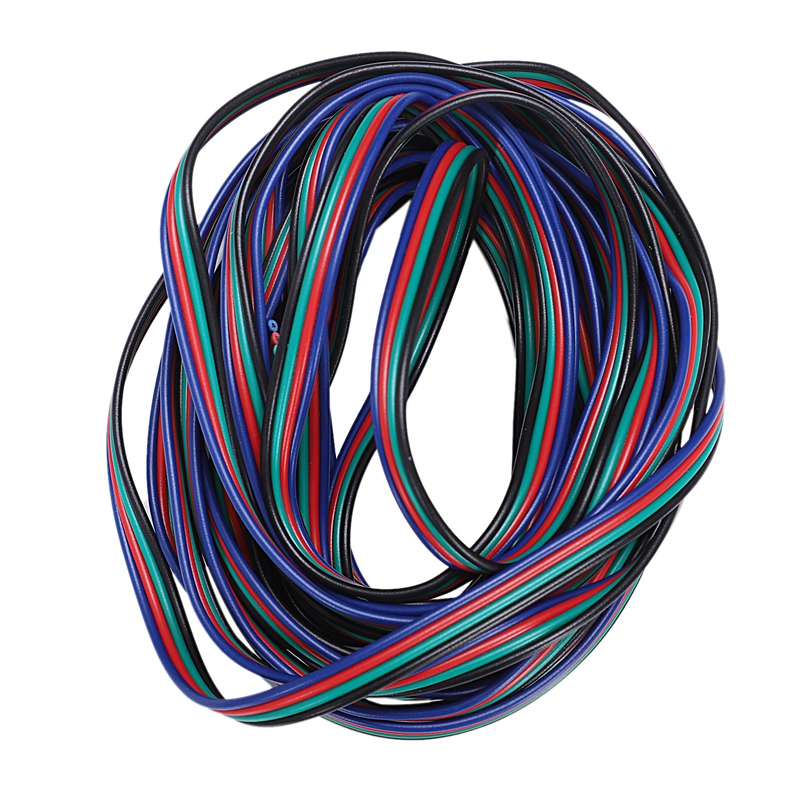 5M 4-Pin RGB LED Extension Wire Connector Cable Cord For 3528 5050 RGB ...