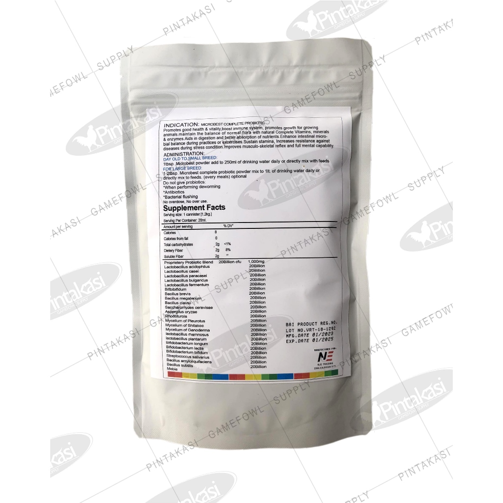 Microbest 200g Complete Probiotic Prebiotic Multi Vitamins Minerals for ...