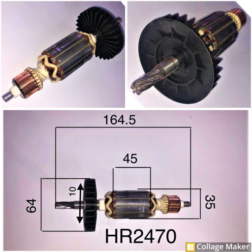 REPLACEMENT ROTOR ARMATURE HR2470 | Lazada PH