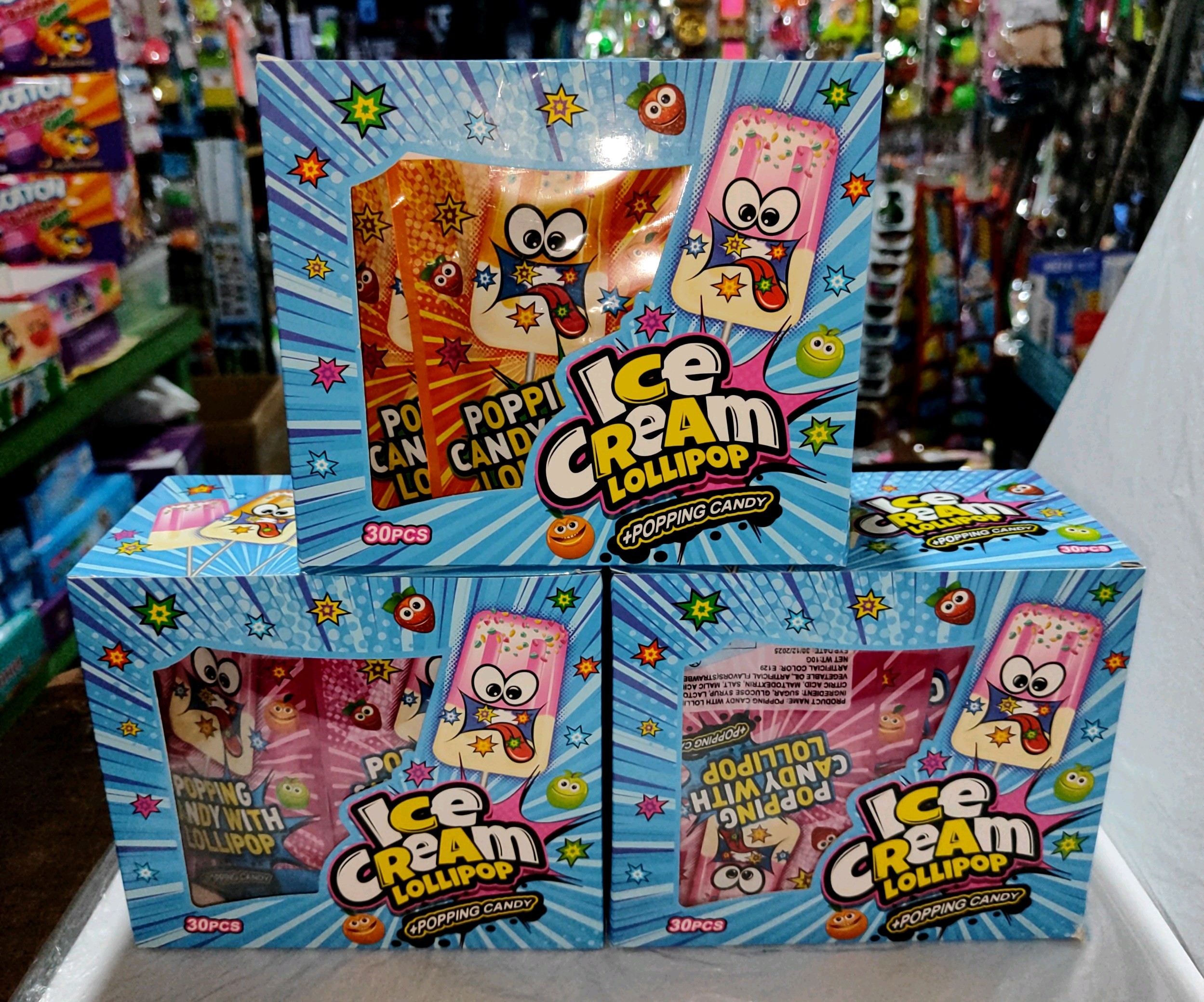 Ice Cream Lollipop/ Popping Candy/ 30 Pieces Box/ Lootbag Filler ...