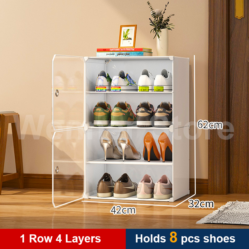 Transparent 10 Layers Shoes Cabinet Organizer Dustproof Shoe Storage ...