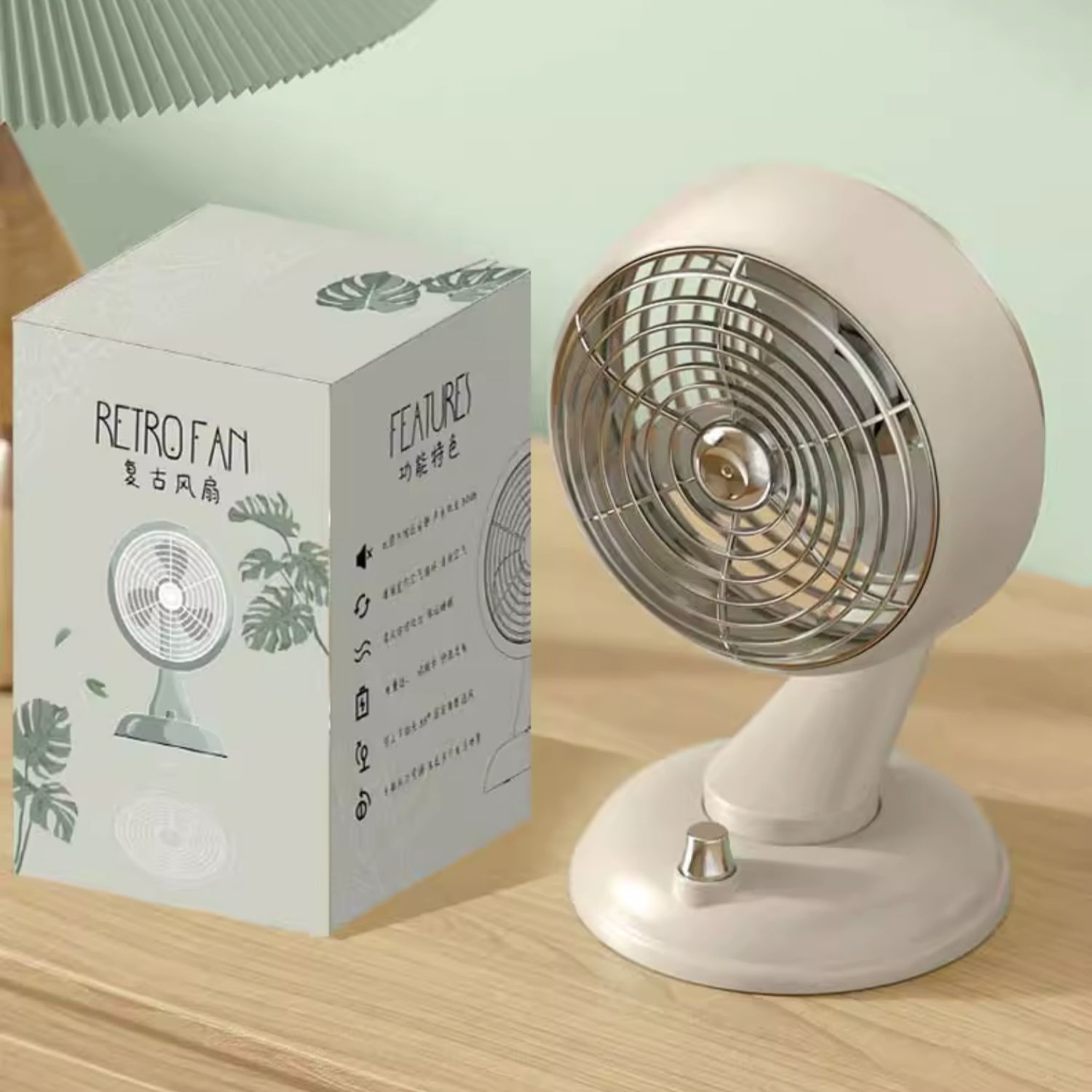 Desktop Circulation Fan USB Charge 120° Shaking Head Fan Dormitory Home ...