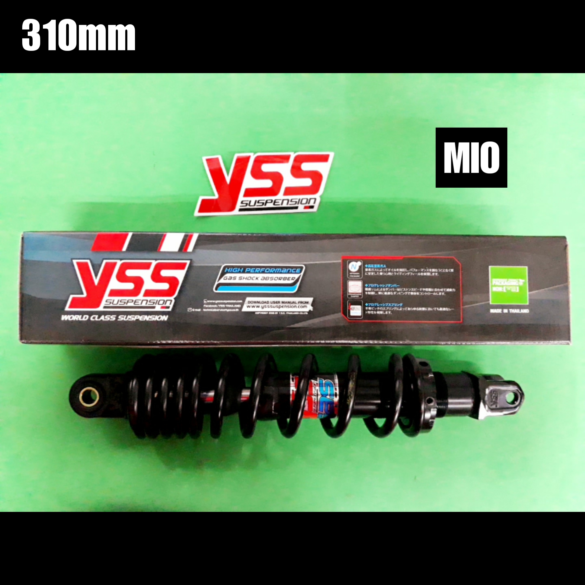 YSS REAR SHOCK ABSORBER 310MM (DTG-PLUS) MODEL: MIO/BEAT/SKYDRIVE/NOUVO ...