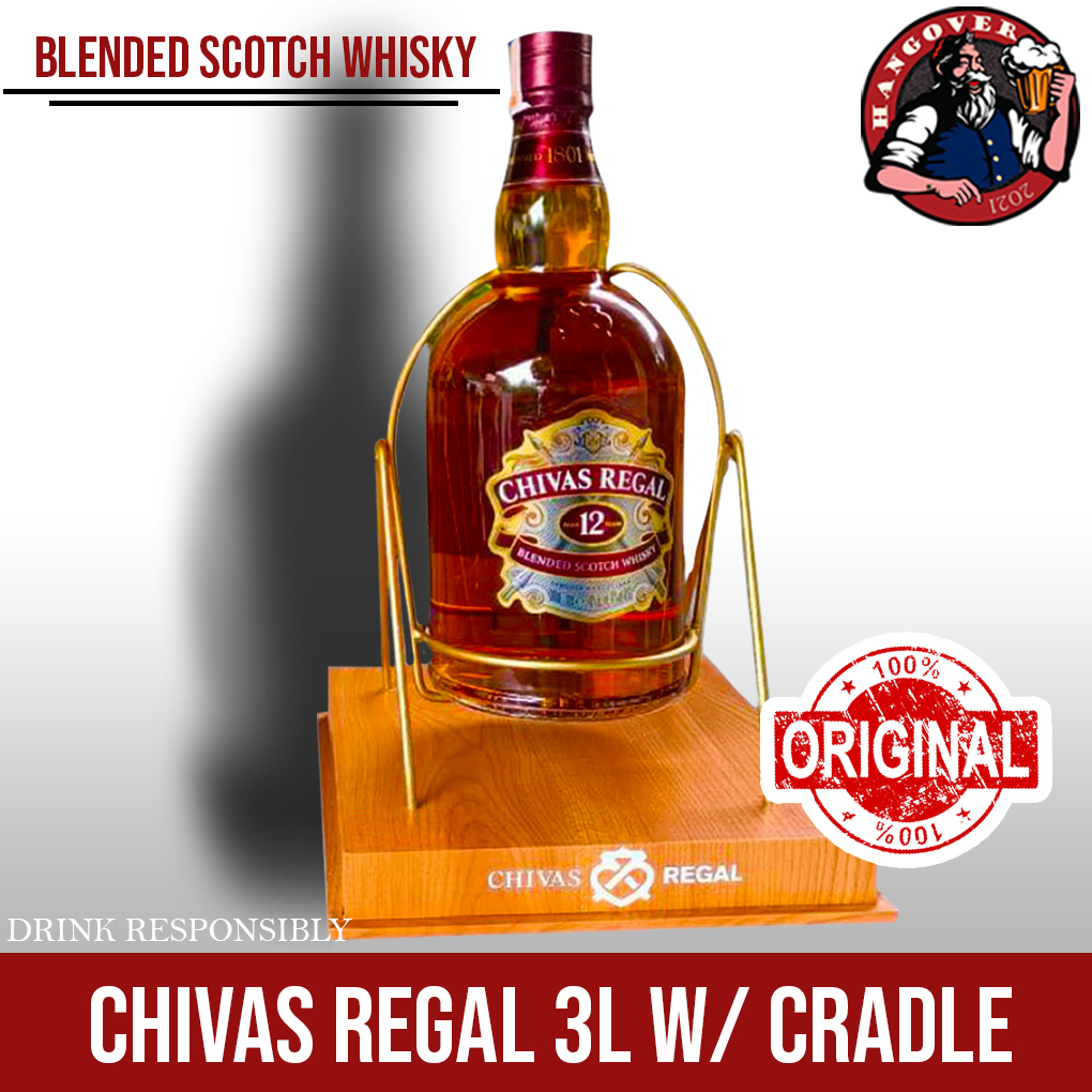 Chivas Regal 3 Liters with Cradle and Wooden base (NO INDIVIDUAL BOX ...