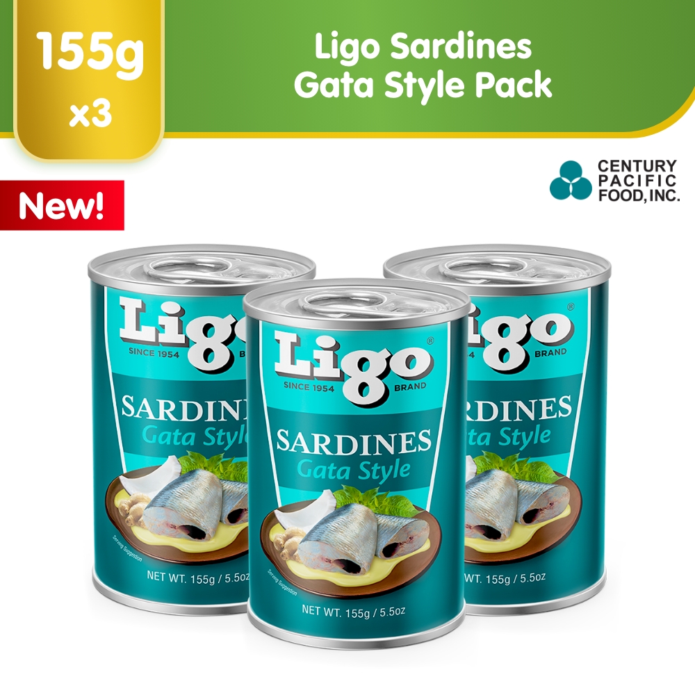 Ligo Sardines Gata Style 155g x3 | Lazada PH
