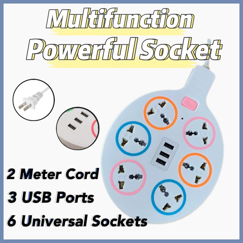 Original Multifunction Socket Plug Power Strip Multifunction Universal Socket Round Multiple