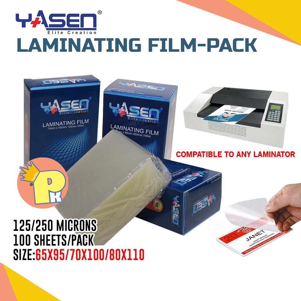 Cut size id Laminating Film 250 Microns 125 Microns100 pcs | Lazada PH