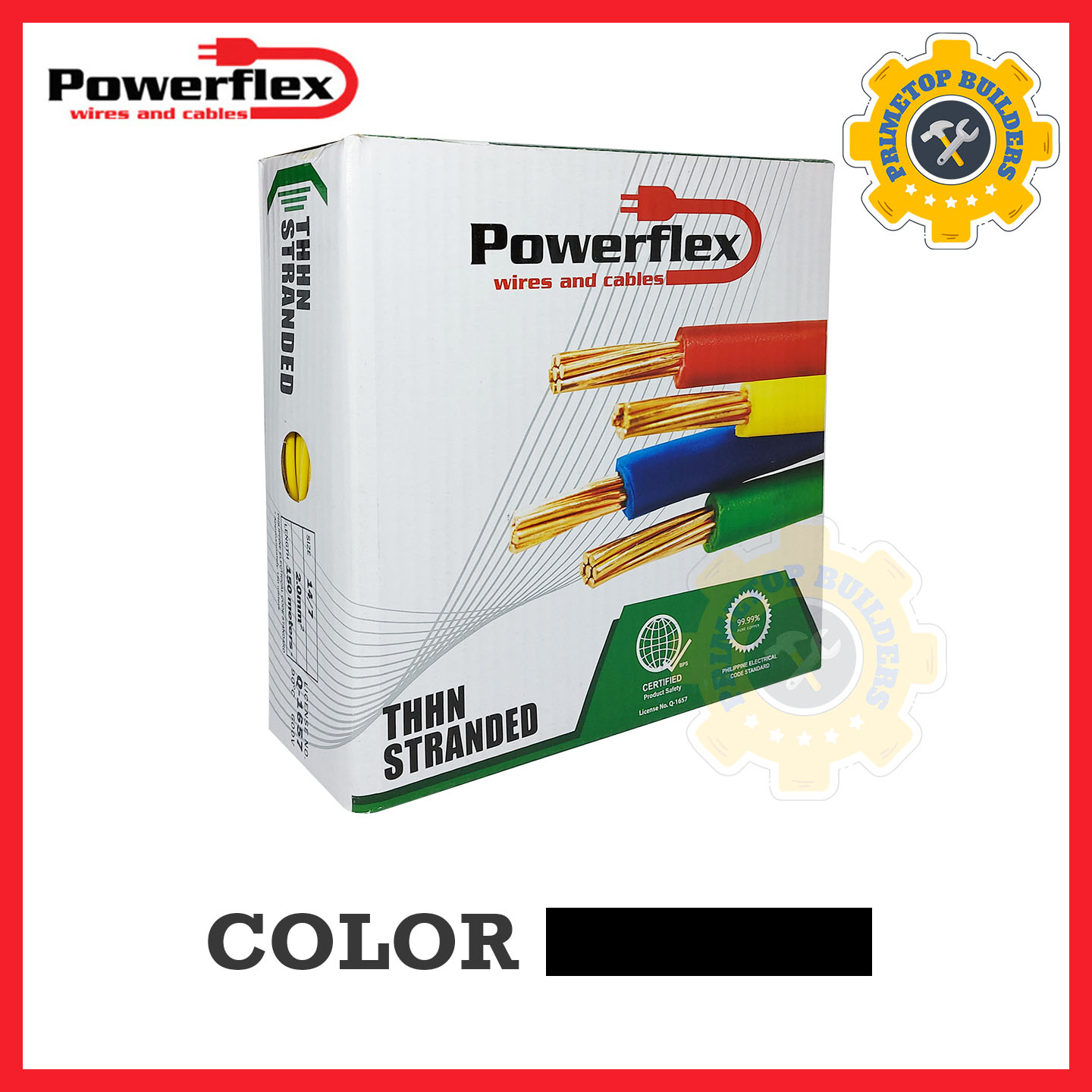 POWERFLEX THHN Wire #14 (2.0 mm²) STRANDED Electrical Wire 14/7 - 150 ...