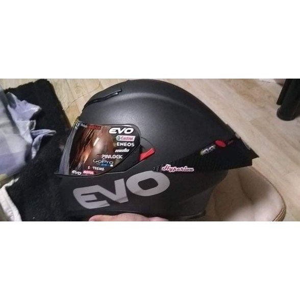 EVO Helmet Spoiler universal GSX 3000 rage viper katana XR-01 etc ...