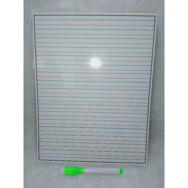 LAMINATED WRITING LINES.FOR KIDS (RED AND BLUE LINES) WITH FREE WHITE ...