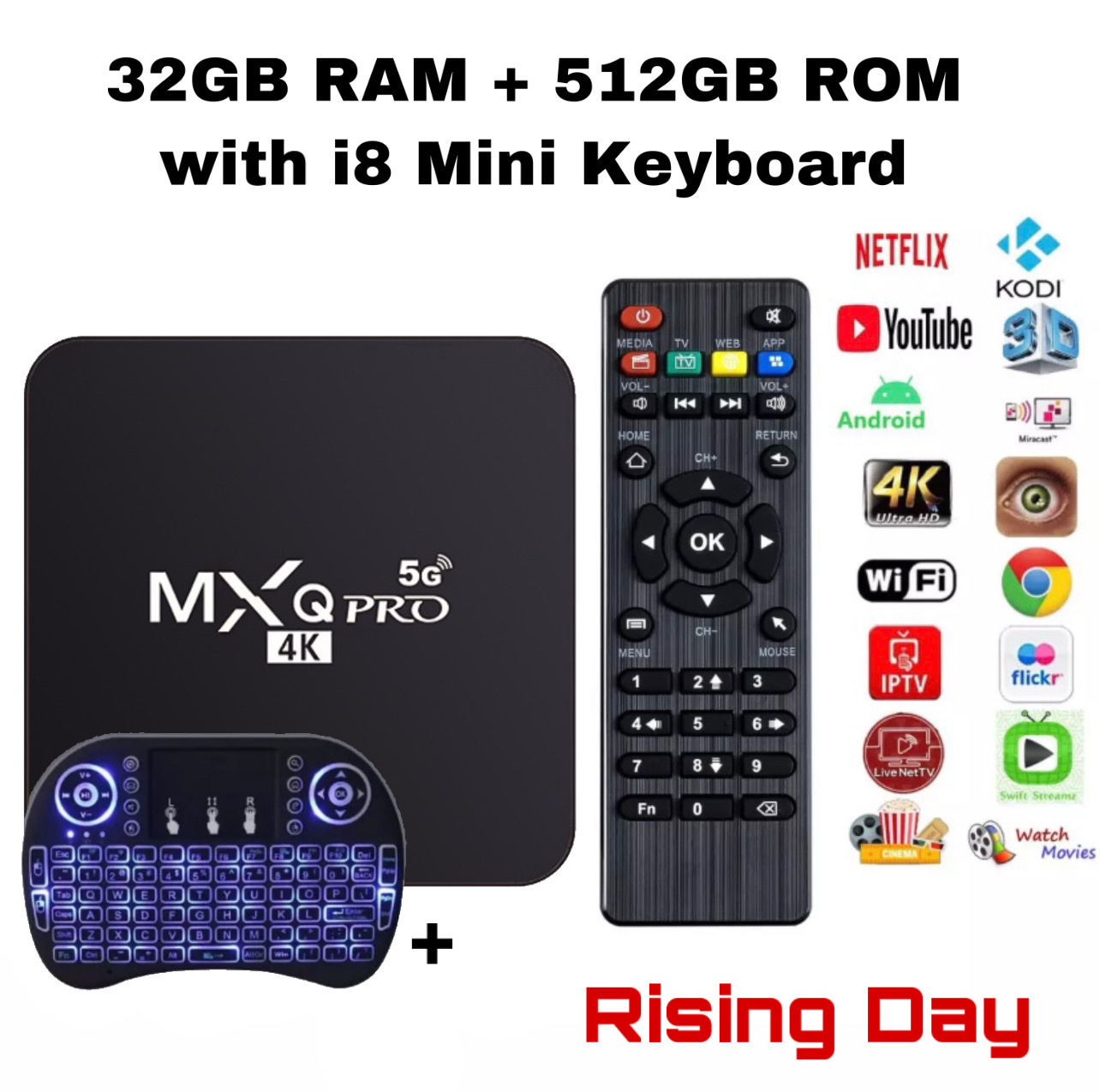 MX Q Pro TV Box 5G 32GB+512GB Android 11.1 Smart TV Box High Definition Ultra HD 4K Media Player ...