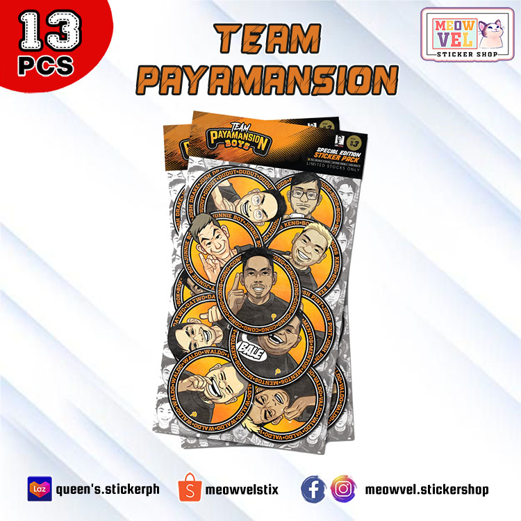 13 PCS TEAM PAYAMAN CONGTV VINYL STICKER PACK #3 // FOR AQUAFLASK ...