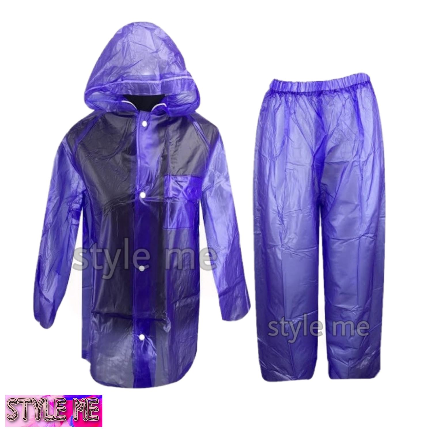 Raincoat Transparent Rain suit Jacket and Pants Rainwear for Adult ...