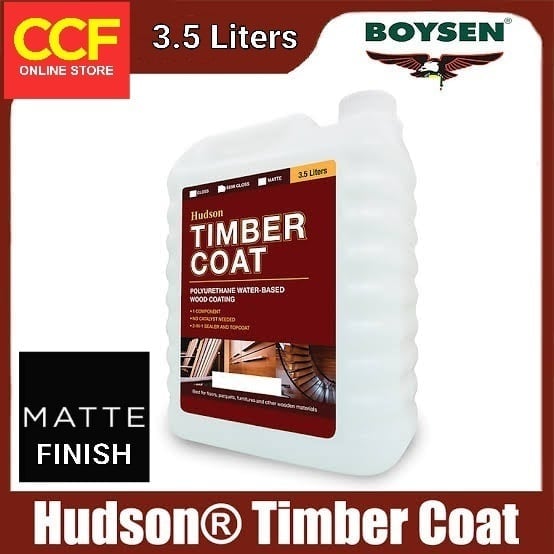 Timbercoat Hudson Polyurethane Waterbased Wood Varnish 3.5 kg Matte ...