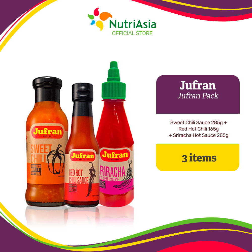 Jufran Pack: Red Hot Chili 165g, Sriracha Hot Sauce 285g, Sweet Chili Sauce 285g | Lazada PH