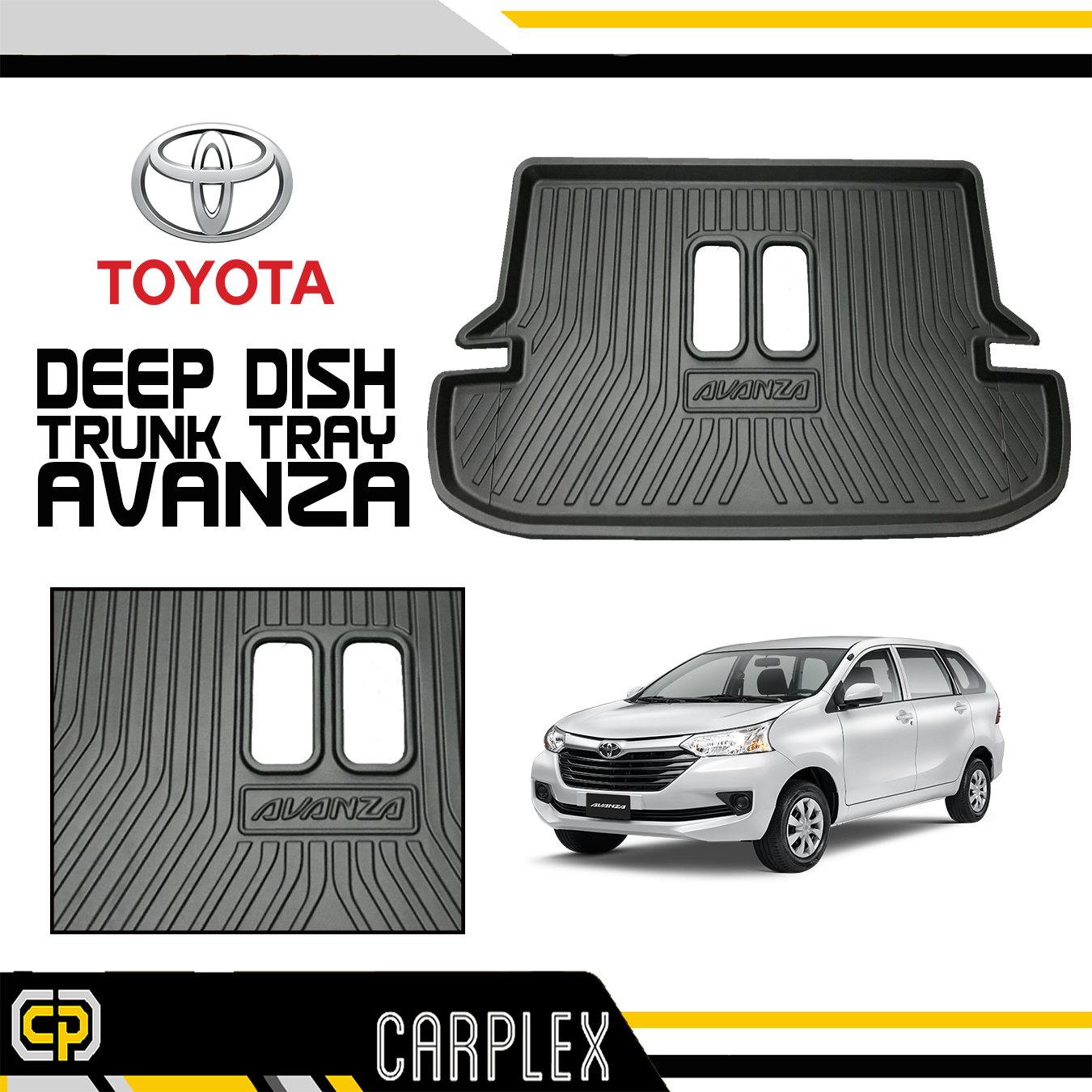 CARPLEX Toyota Avanza 2012-ON 5D Deep Dish and Trunk Tray 3D Car ...
