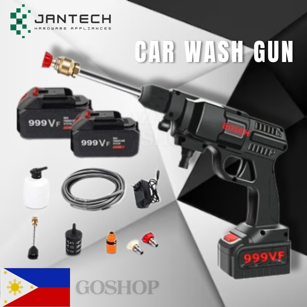 (JANTECH) Water Jet 999vf Portable Cordless High Pressure Car Washer Spray Gun 300W 24V Motor ...