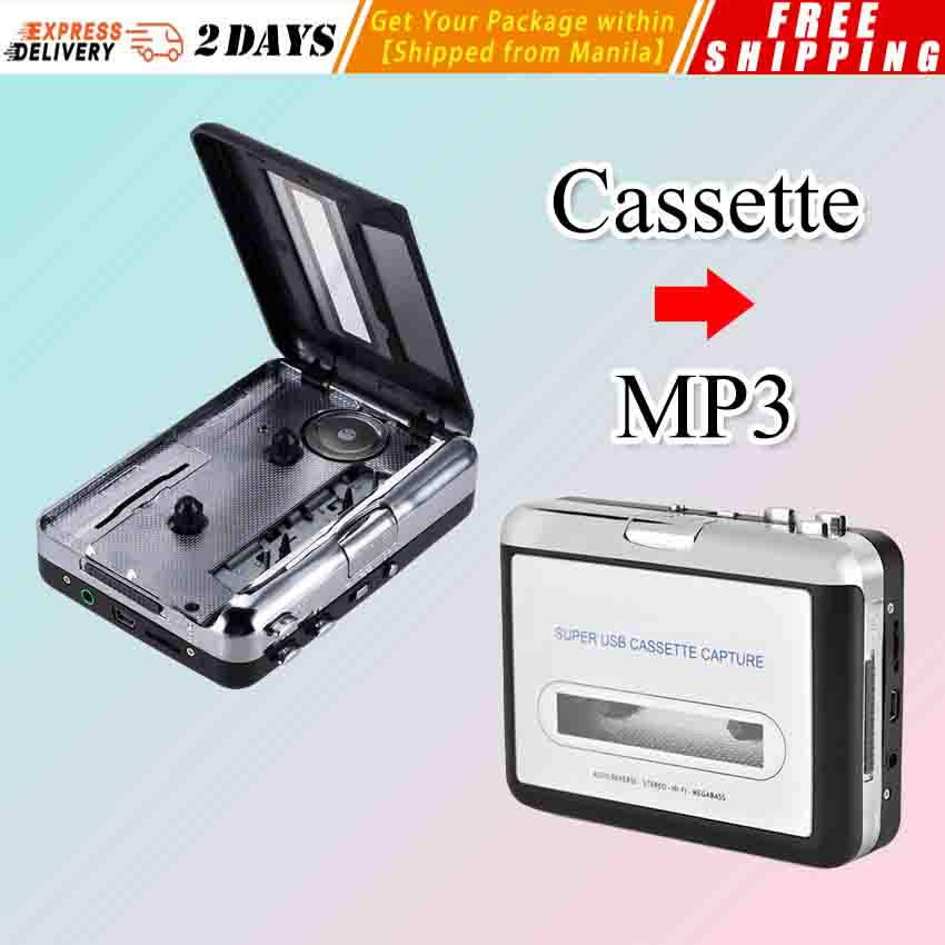 USB Cassette Capture Radio Player Portable USB Cassette Tape to MP3 ...