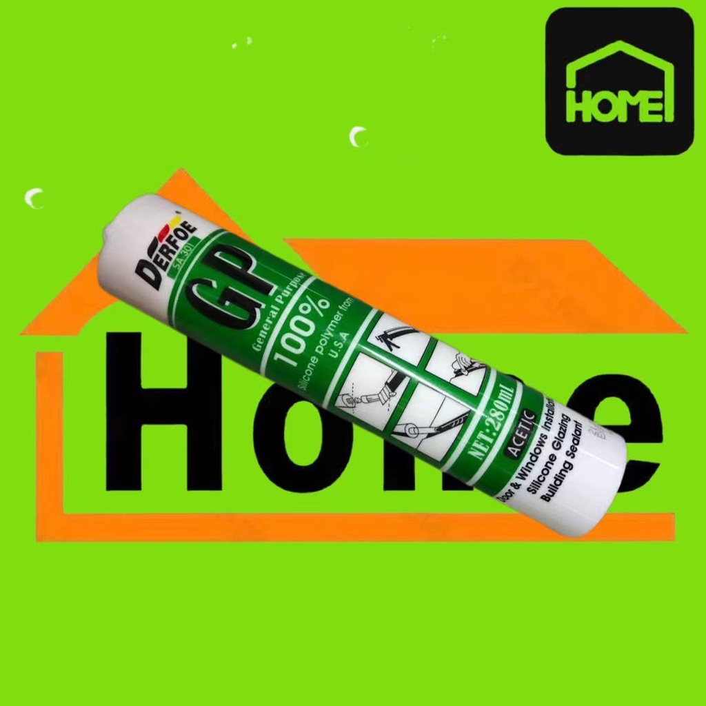 DERFOE SILICONE SEALANT GP 280ML glass sealant | Lazada PH