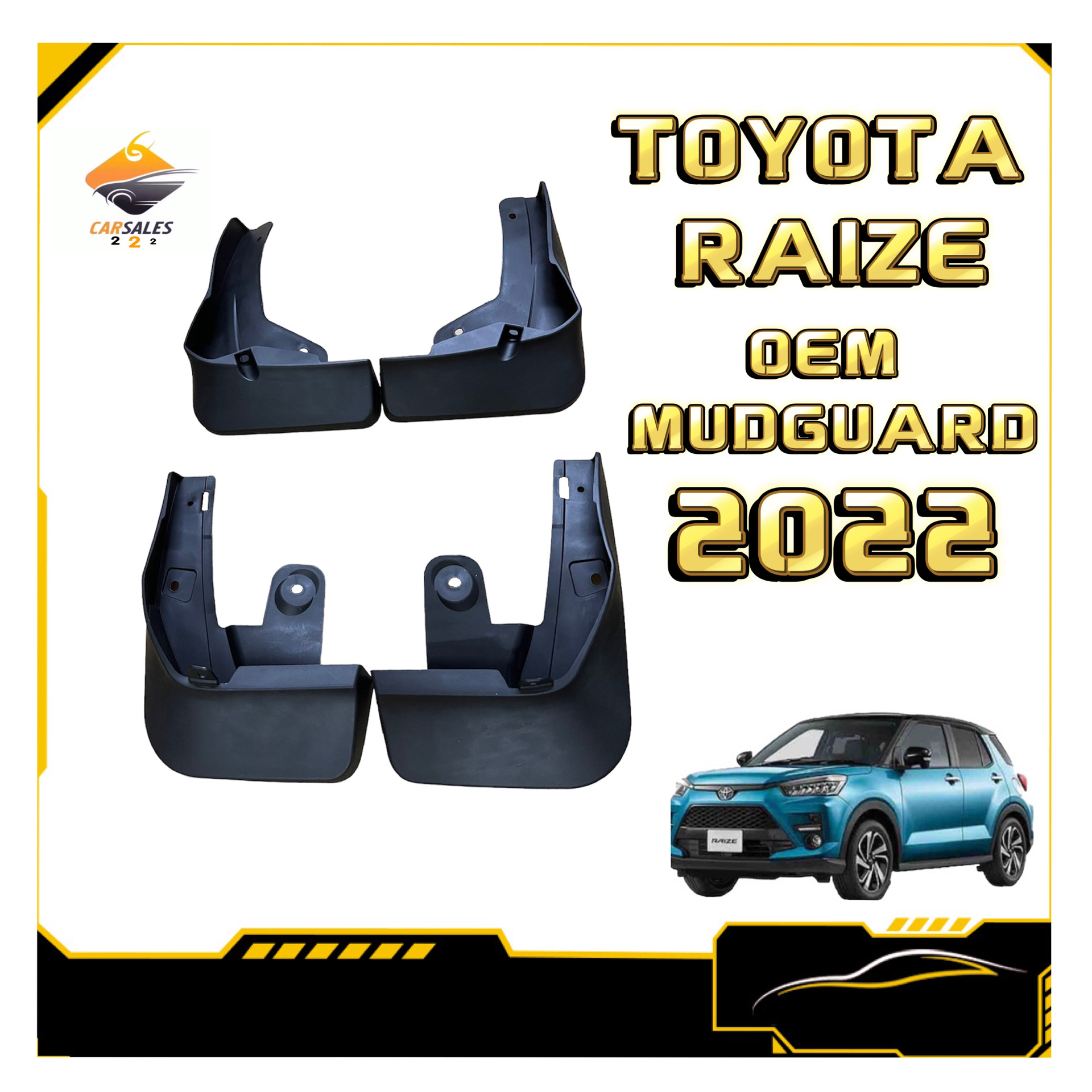 Toyota Raize 2022 to 2023 Mud guard with Screw Mudguard | Lazada PH