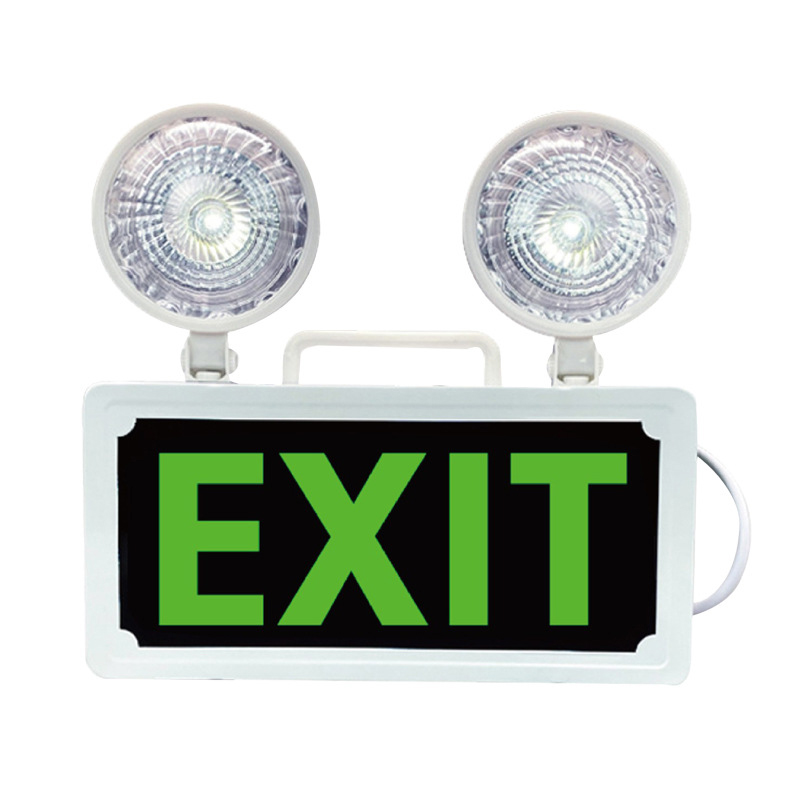 3W Dual Emergency Lamp Exit Signage Combo Light Safety Exit Evacuation ...