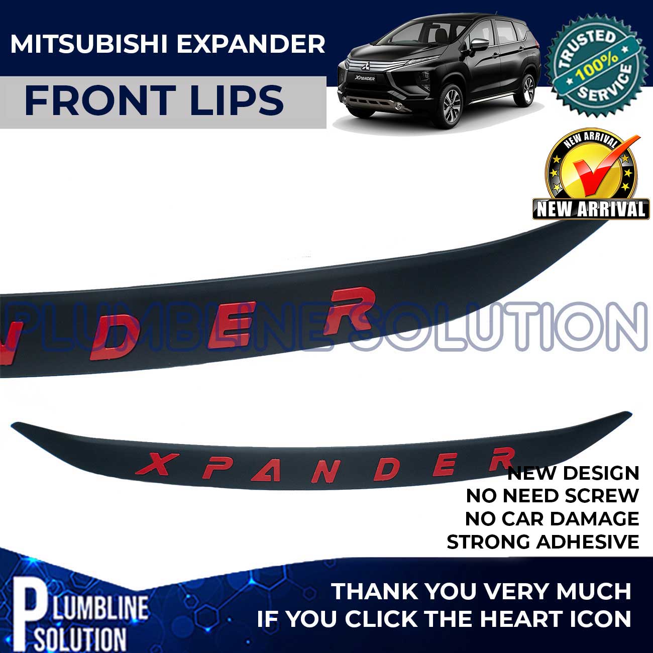 Bonet Guard for Mitsubishi Xpander GLX / GLS 2018 2019 2020 Black Hood ...