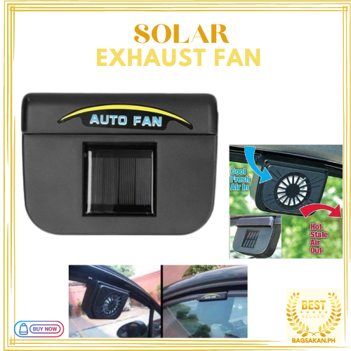 Solar Power Car Window Windshield Auto Air Vent Cooling Fan Cooler ...