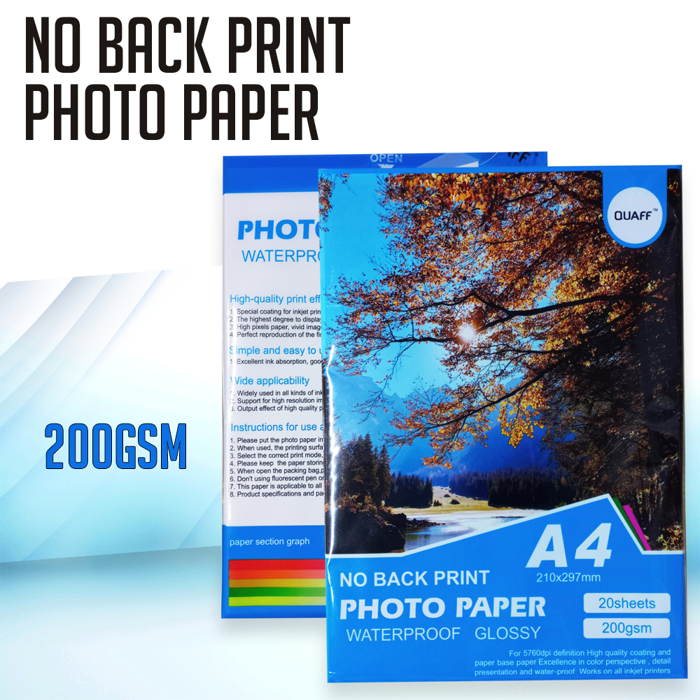 FMP QUAFF No Back Print Photo Paper Inkjet Glossy Photo Paper A4 Size ...