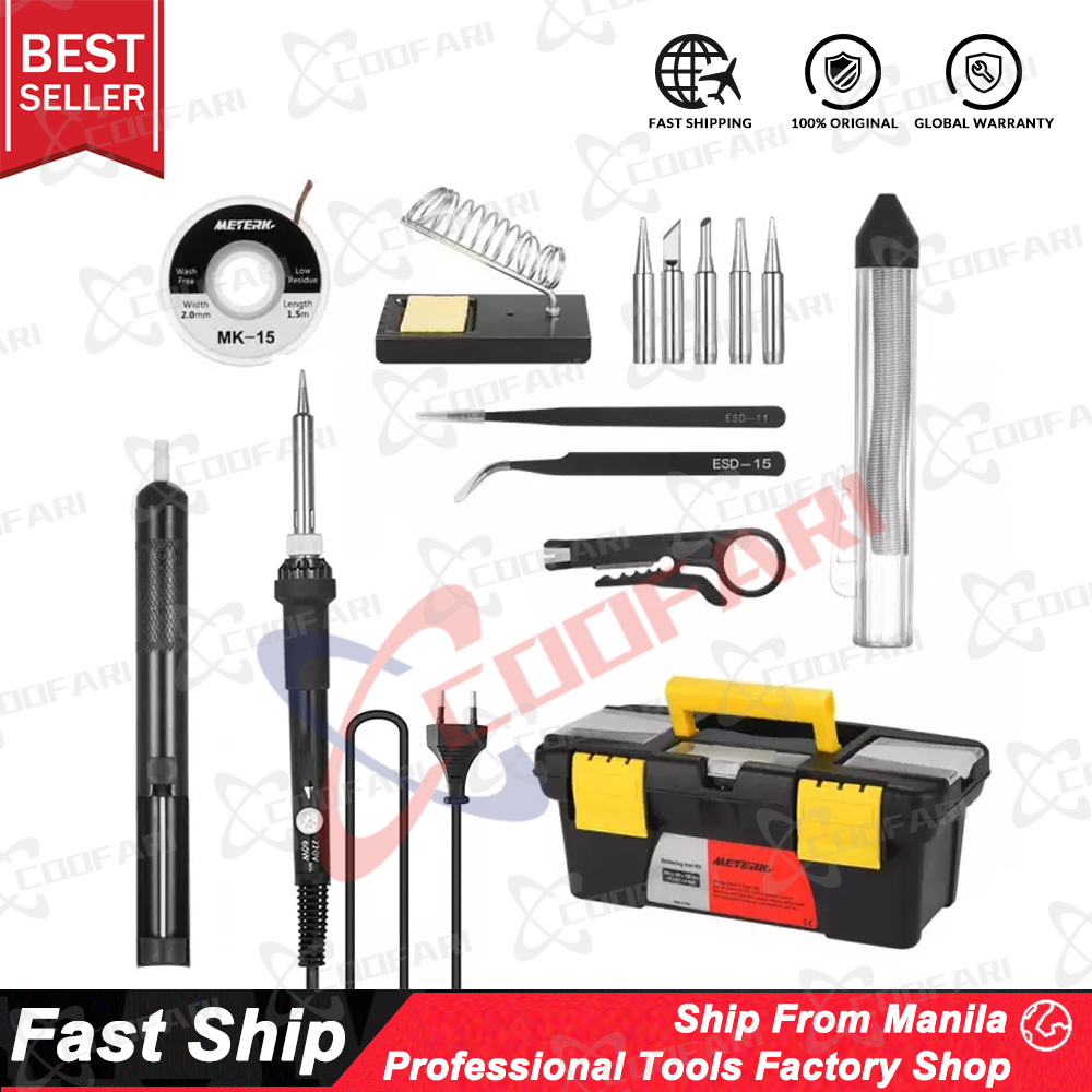 Original COOFARI Soldering Iron Kit Electronics 15 Pcs Set 60W ...