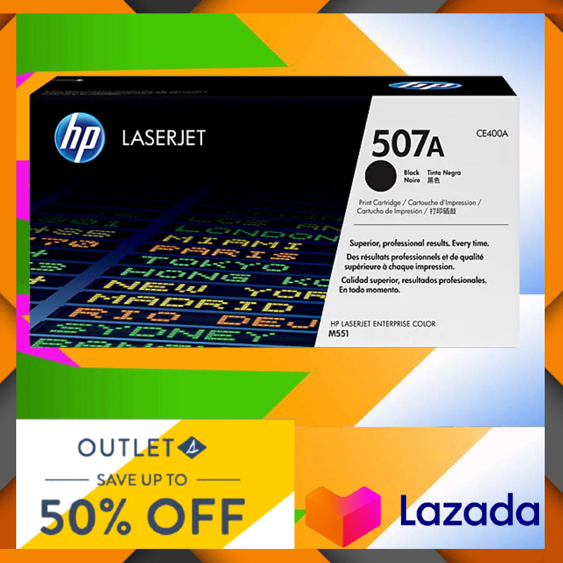 HP 507A Black Original LaserJet Toner Cartridge, CE400A (CE400A ...