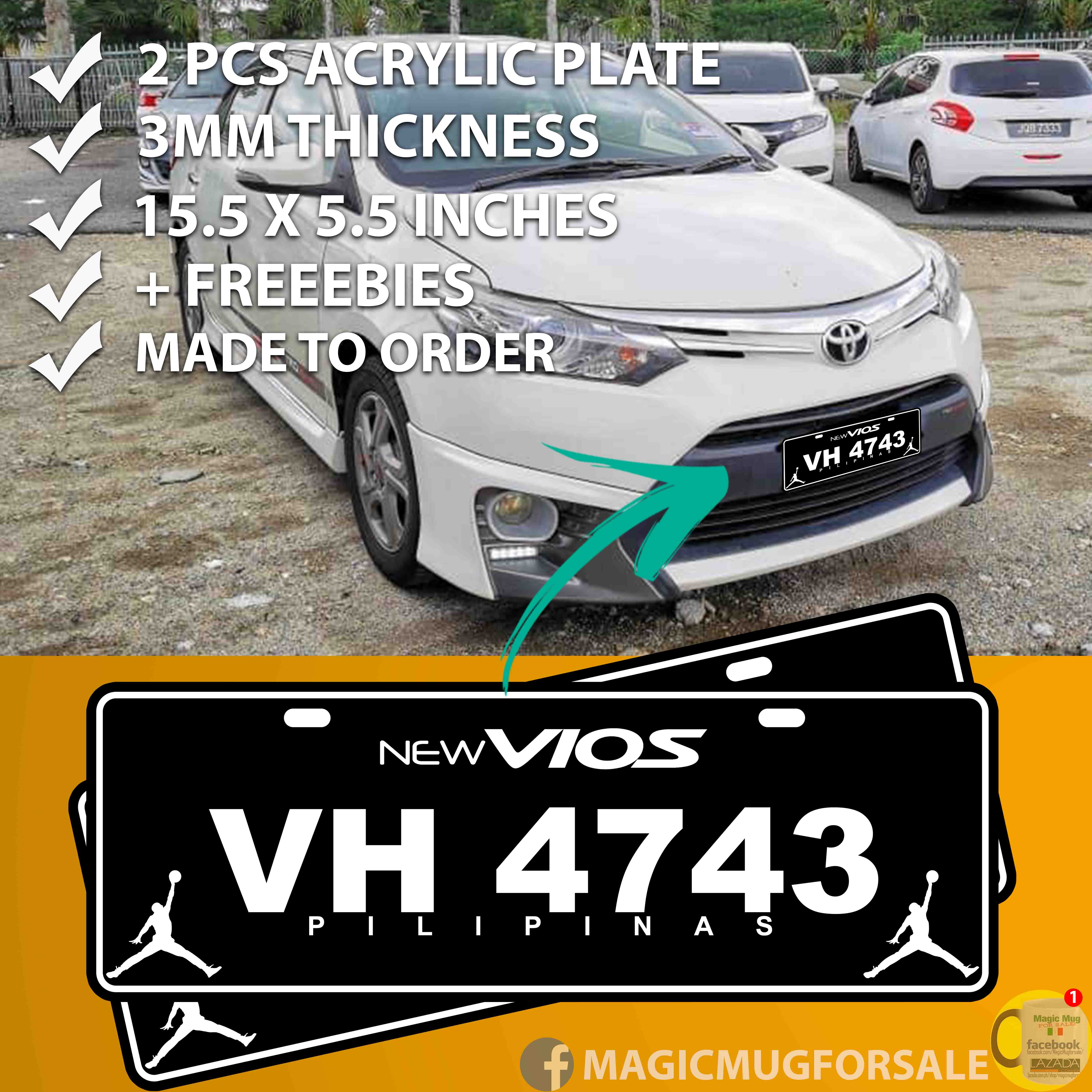 DESIGN 8 - NEW VIOS CONDUCTION NUMBER PILIPINAS with JUMP MAN LOGO ...