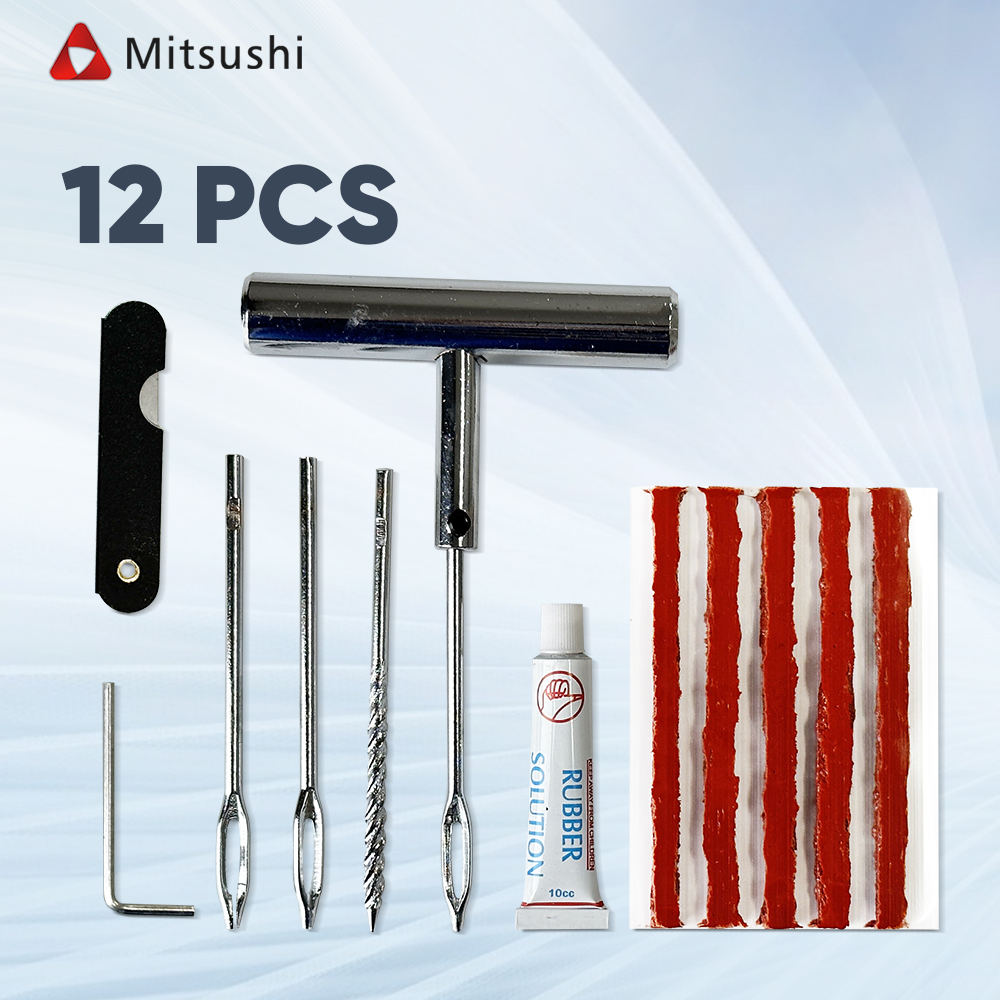 Mitsushi 7pcs/12pcs Tubeless Tire Repair Kit with Vulcanizing Rubber ...