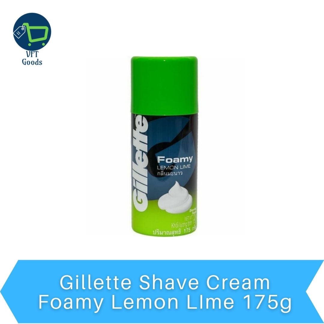 Gillette Shave Cream Foamy Lemon Lime 175g | Lazada PH