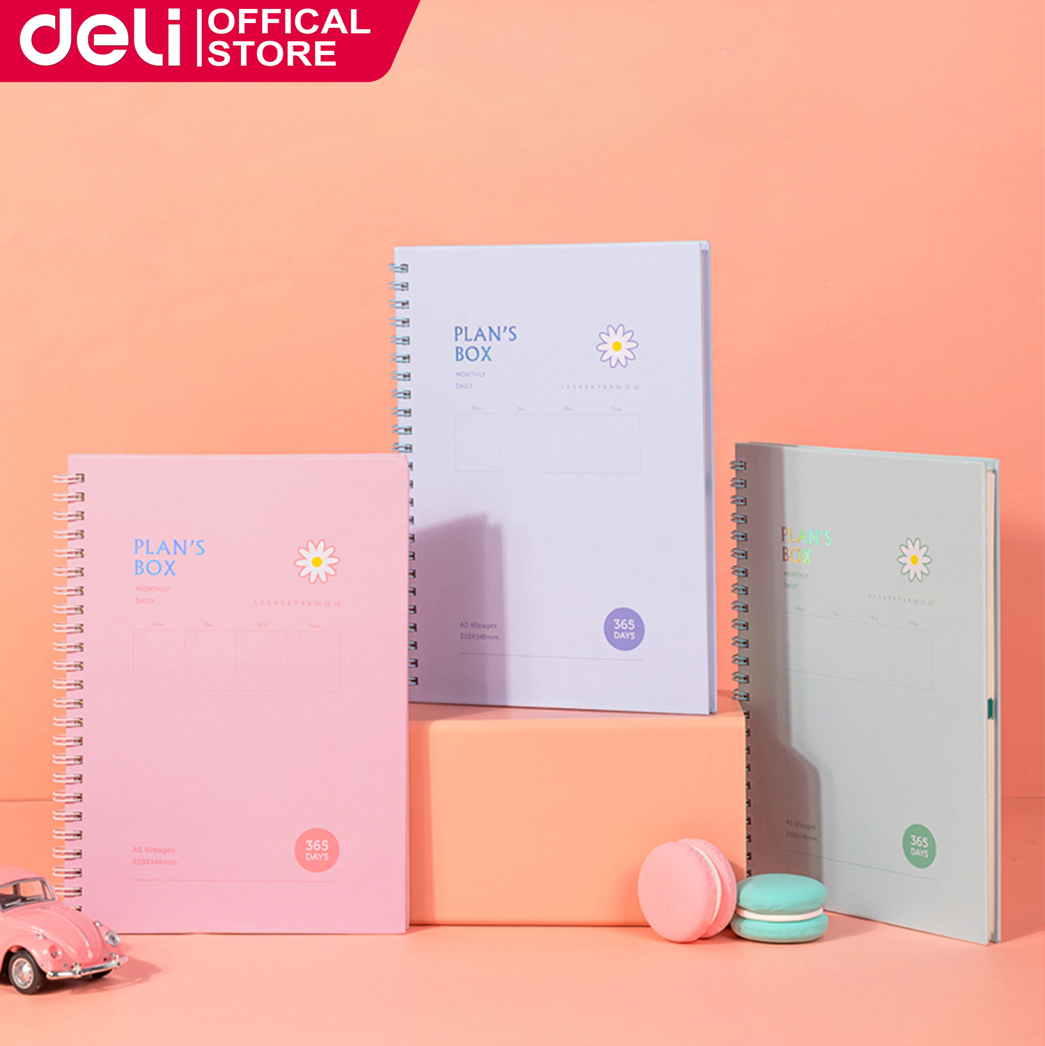 Deli A5 Spiral Notebook For School Supplies 60 Sheets Fashion And Deli A5 Spiral Notebook For School Supplies 60 Sheets Fashion And