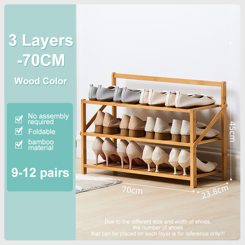 【COD&On Hand】nordic shoe rack Bamboo Shoe Rack Foldable Shoe Rack ...