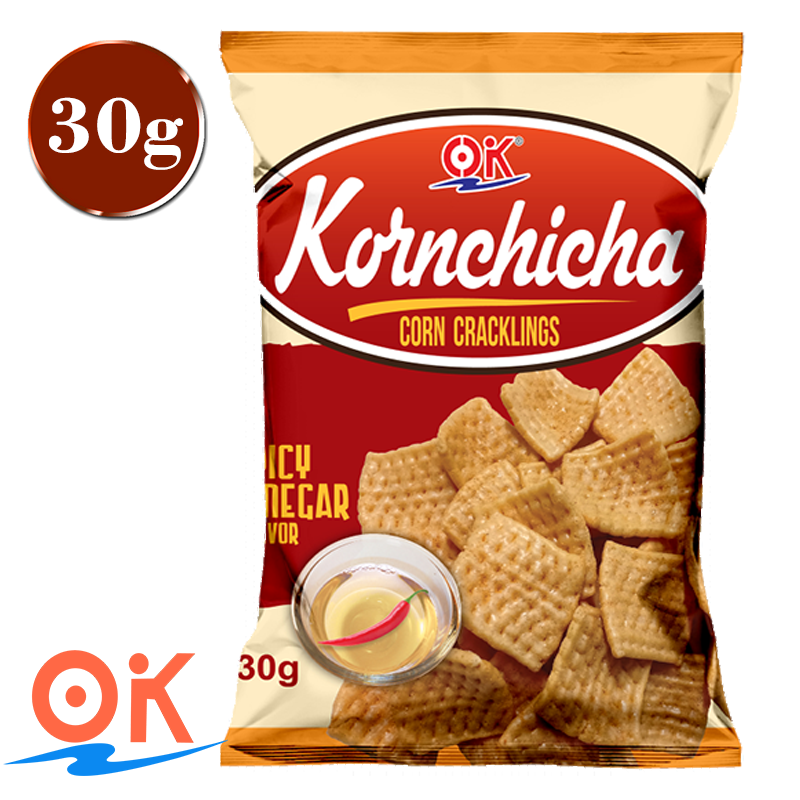 OK KORNCHICHA Spicy Vinegar Chips Crisps Corn Snacks 30g | Lazada PH